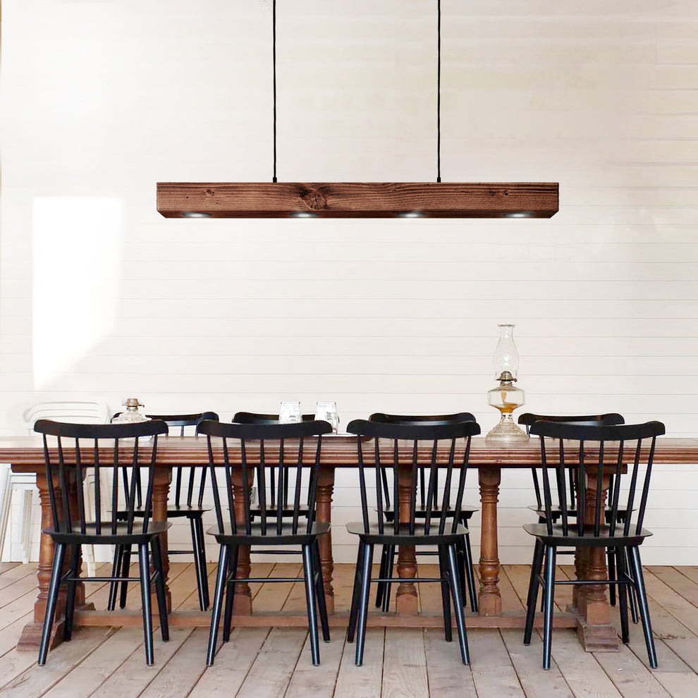 Rustic Wood Beam Light - Reclaimed Farmhouse Pendant Lamp – BEAMLAMP.COM