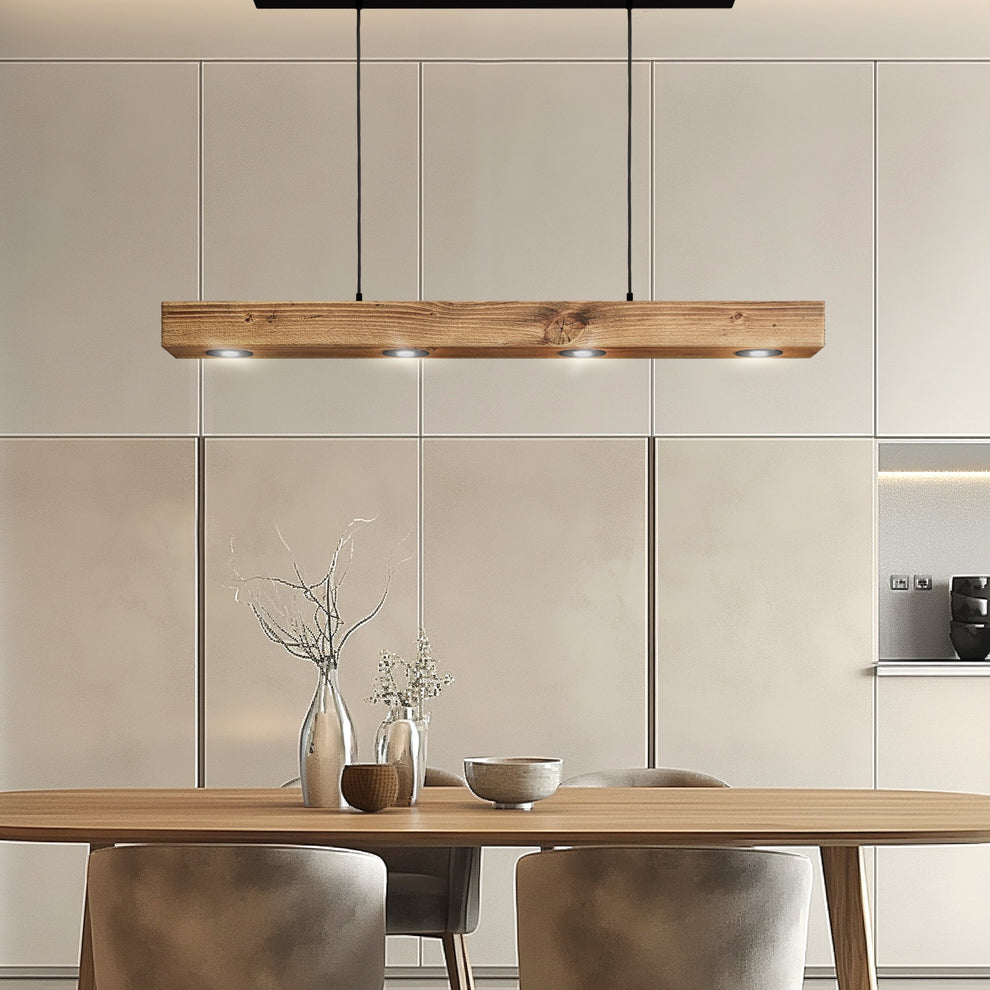 Rustic Wood Beam Light - Reclaimed Farmhouse Pendant Lamp – BEAMLAMP.COM